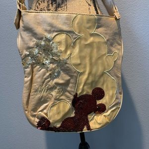Disney | Bags | Disney Mickey Mouse Sequin Gold Metallic Bag | Poshmark